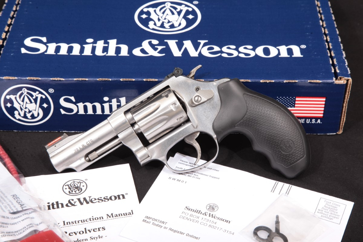 Smith & Wesson S&W Model 63-5 1977 .22 Kit Gun 162634, Stainless 3 In ...