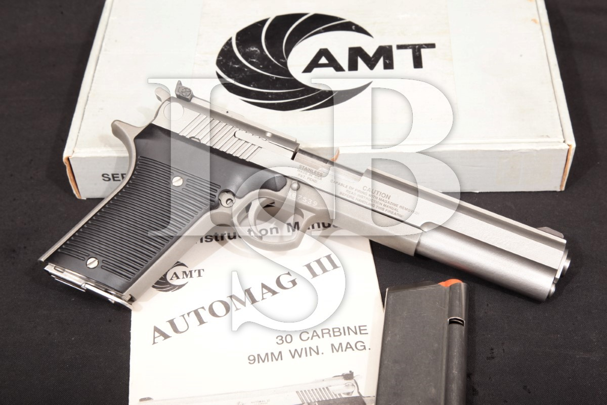 AMT Automag III, Stainless, 6 3/8”, Detachable Magazine Fed Single ...