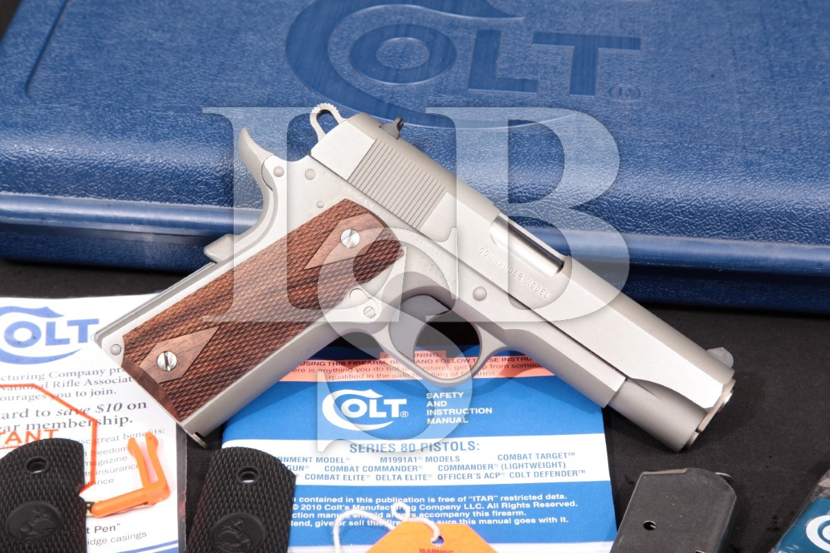 Colt Commander 1991/1911 Model 04091u, Stainless 4 1/4" Single Action ...