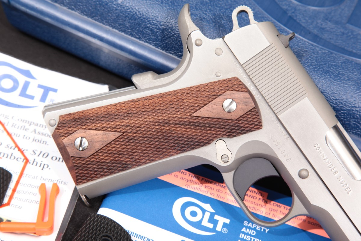 Colt Commander 1991/1911 Model 04091u, Stainless 4 1/4" Single Action ...