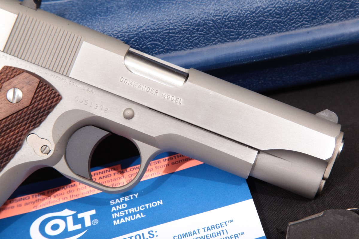 Colt Commander 1991/1911 Model 04091u, Stainless 4 1/4" Single Action ...