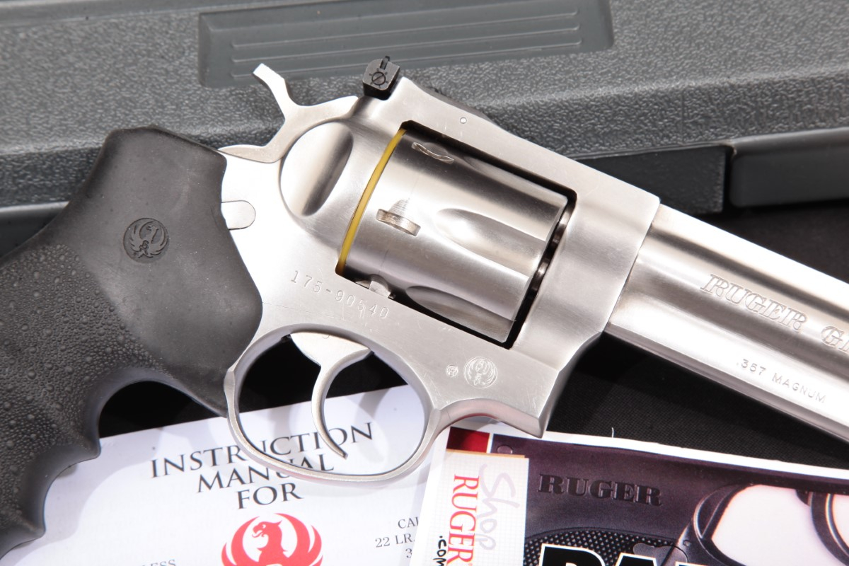Sturm, Ruger & Co. Model Gp100 Gp-100 01705, Stainless 4" 6-Shot Sa/Da Double Action Revolver ...