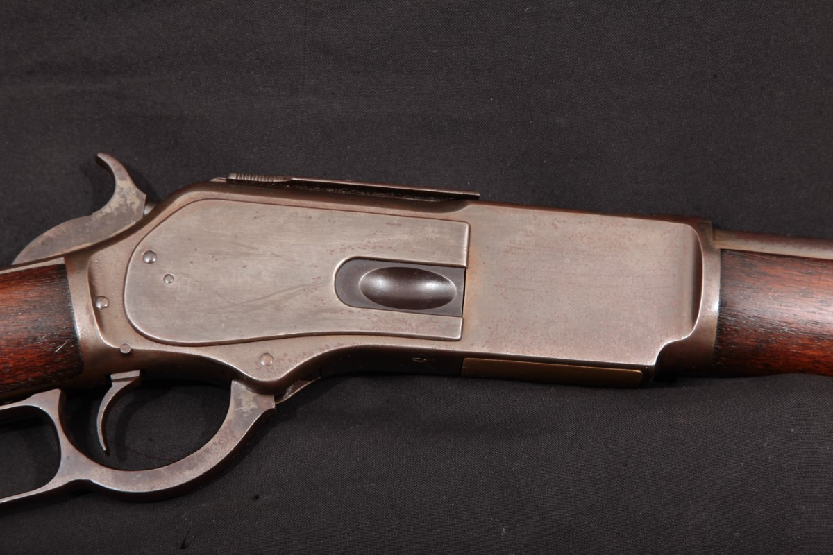 Winchester Model 1876 `76 3rd Model, Blued Round 28 Lever Action Rifle ...