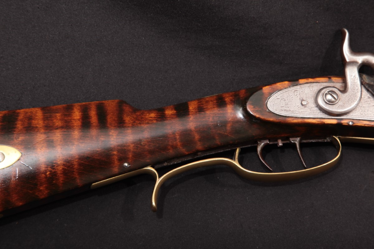 Joseph Manton British Half-Stock Kentucky Long Rifle, Bright & Brass 35 ...