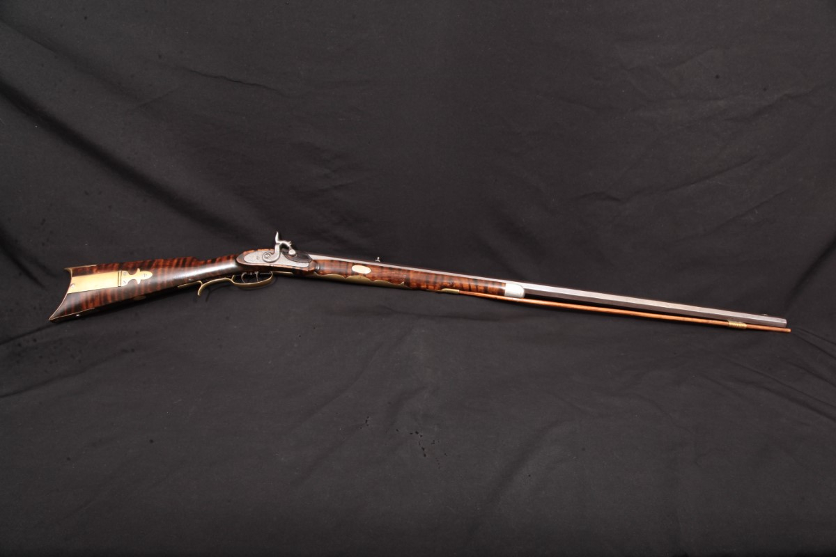 Joseph Manton British Half-Stock Kentucky Long Rifle, Bright & Brass 35 ...