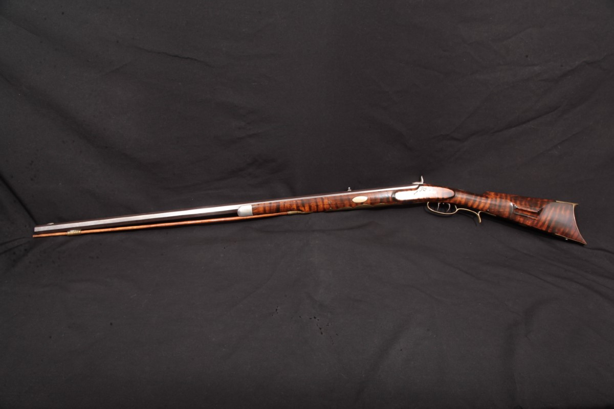 Joseph Manton British Half-Stock Kentucky Long Rifle, Bright & Brass 35 ...