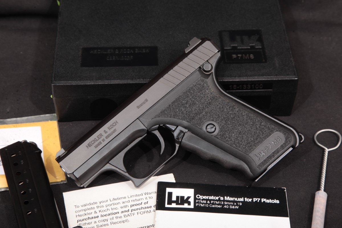 Heckler & Koch Hk H&K Model P7m8 P7-M8, Blue 4 In. Squeeze-Cocking Semi ...