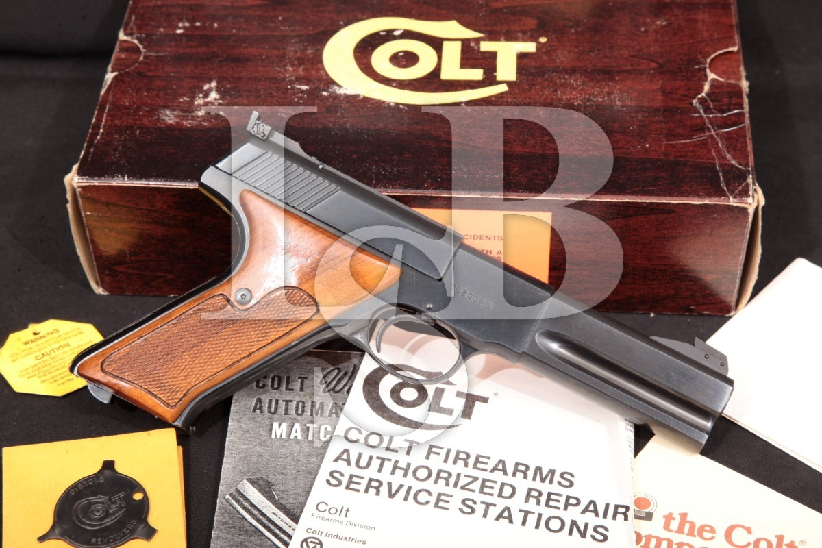 Colt Woodsman Match Target 3rd Series, Blue 4 1/2" Slab-Side Sa Single ...