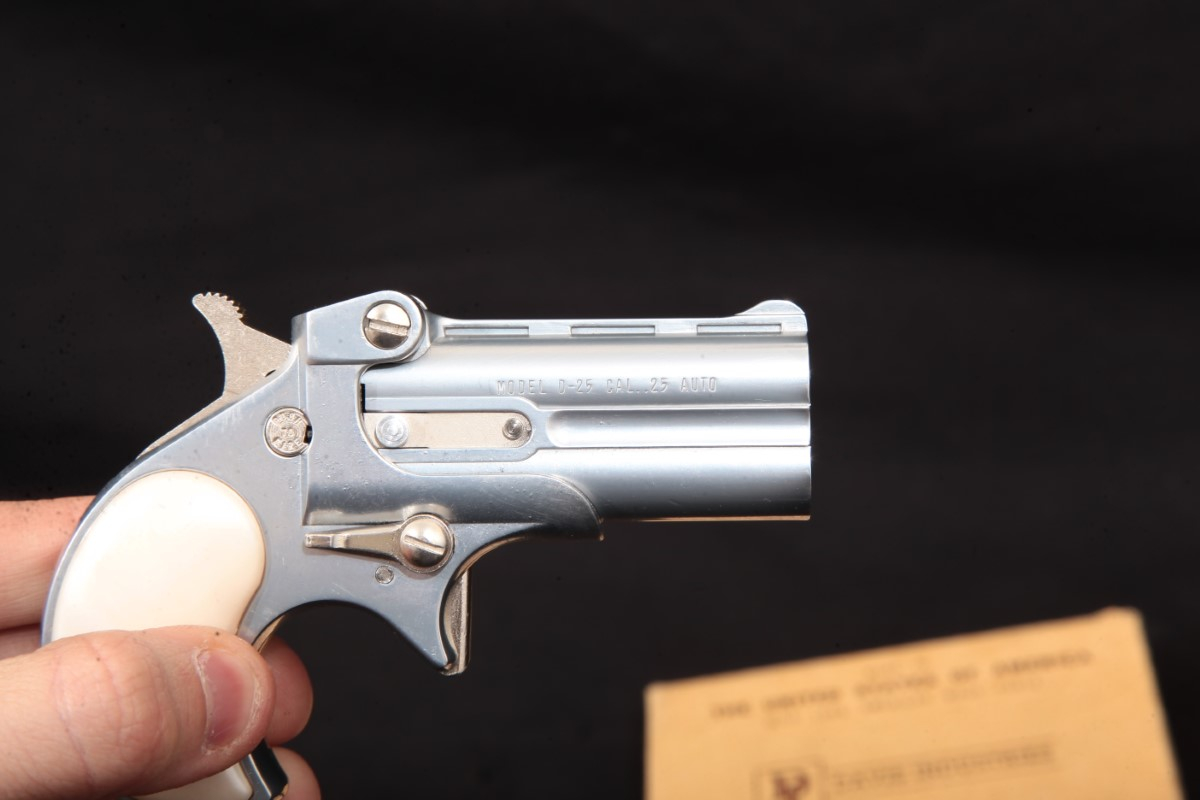 Davis Industries Model D-25 D25 D 25, Nickel 2 3/8 Single Action Sa O/U ...