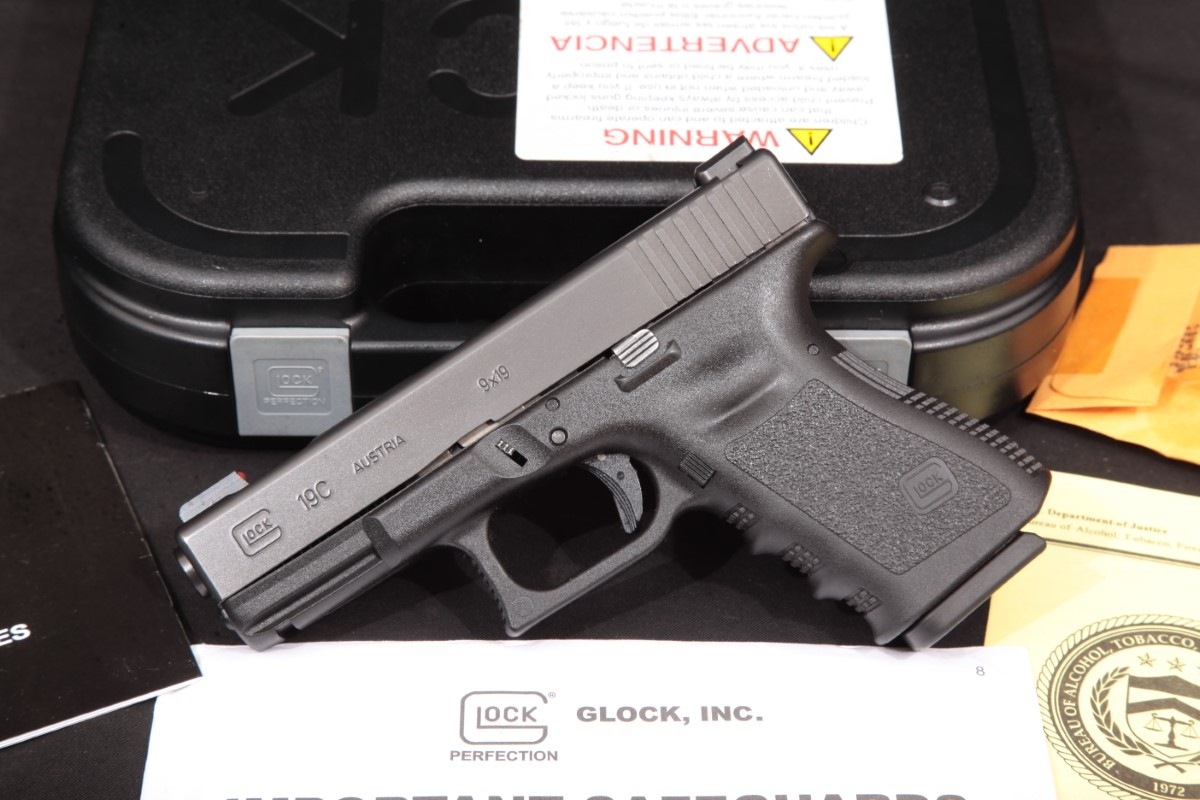 Glock Model 19c Gen 3 G19c, Tenifer & Black Polymer 4.02, Striker Fired ...