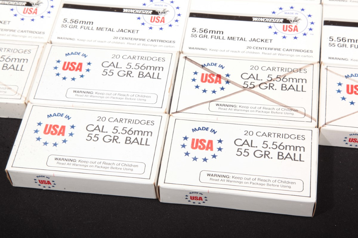 800x 5.56mm Winchester Ammunition 55 Grain Fmj Bullets .223/5.56 Nato 5 ...