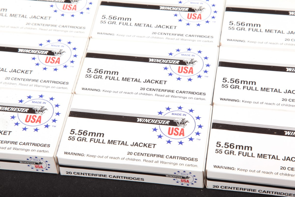 800x 5.56mm Winchester Ammunition 55 Grain Fmj Bullets .223/5.56 Nato 5 ...