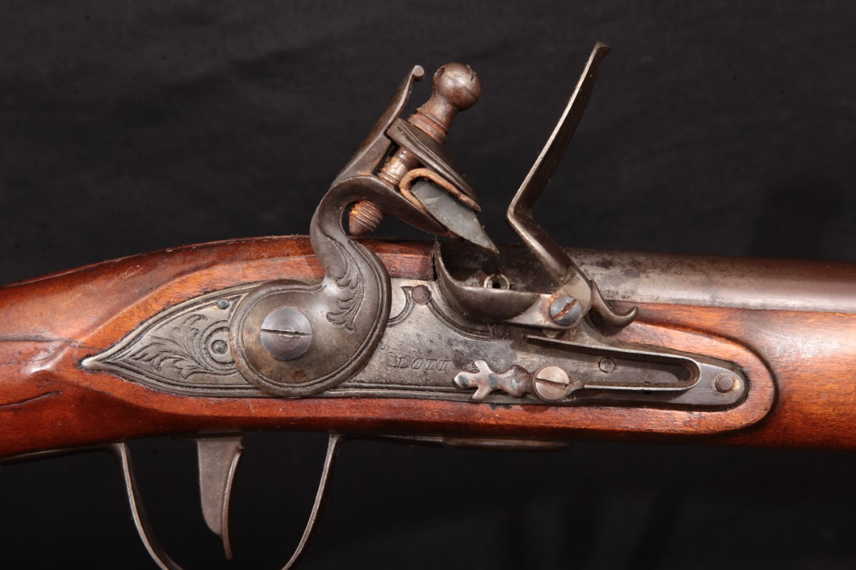 Lott Model Flintlock Full Stock Sporting Rifle, Blue/Case 36 Ss Rifle ...