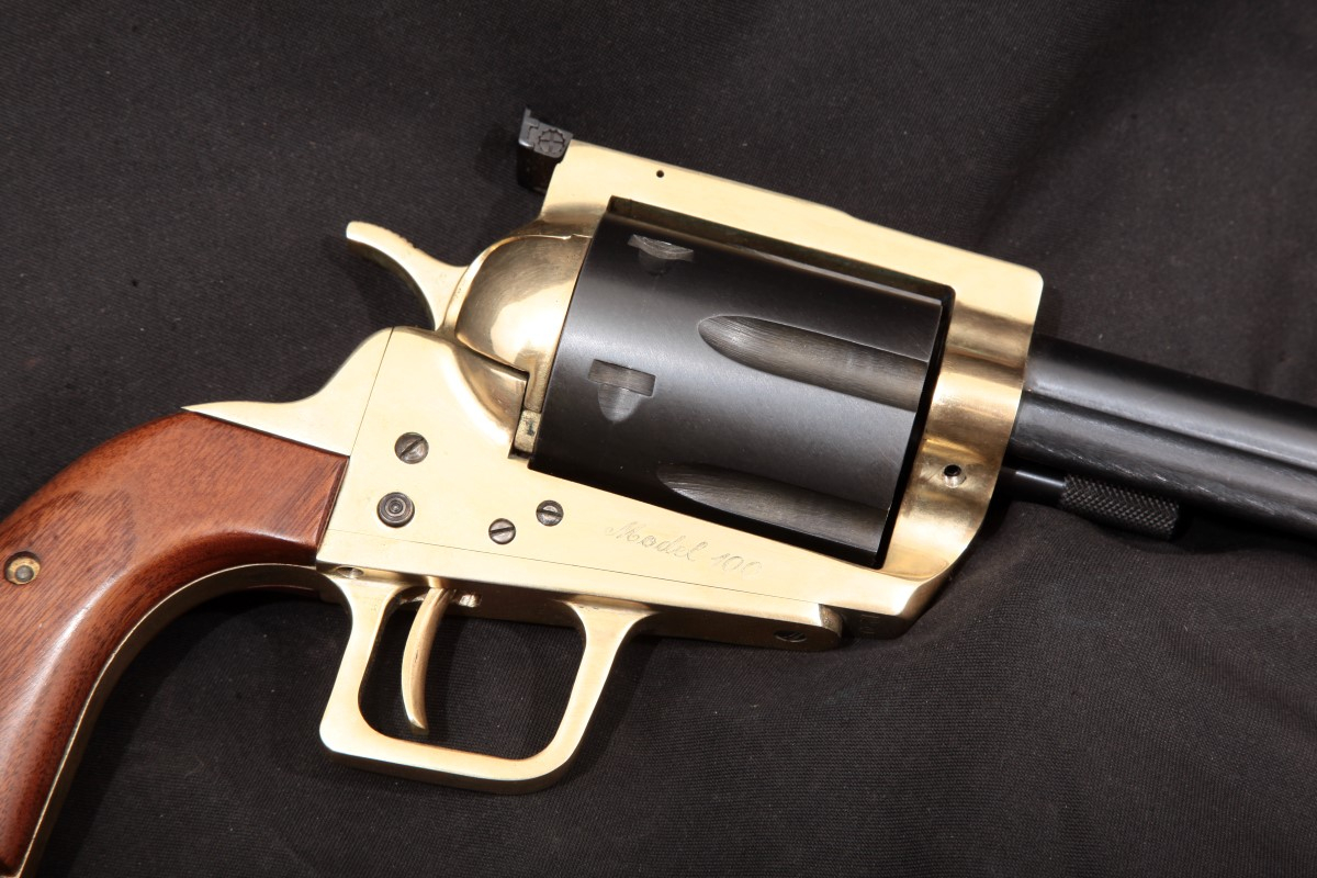 Century Mfg Inc. Model 100, Blue & Brass 10" Single Action Sa Single ...