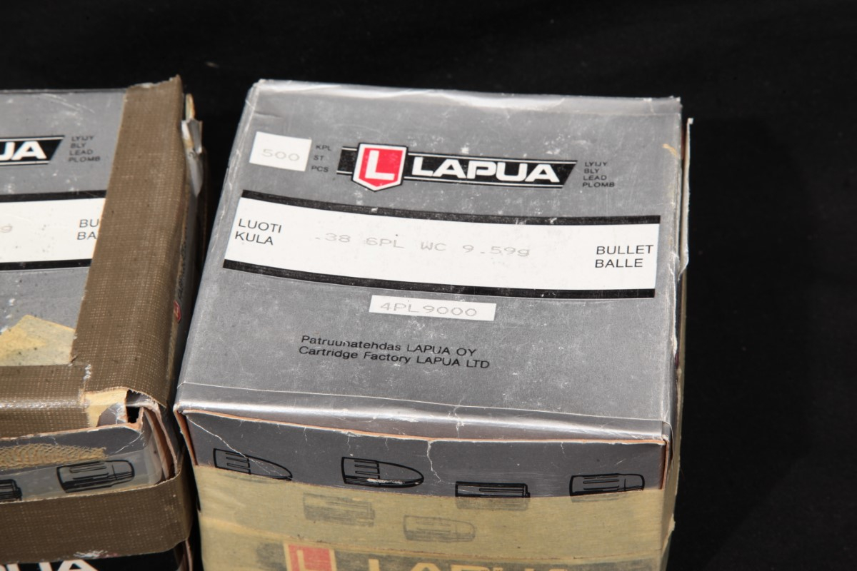 Pictures: 1000x .38 Special Lapua 145 Grain Lead Wad Cutter Bullets ...
