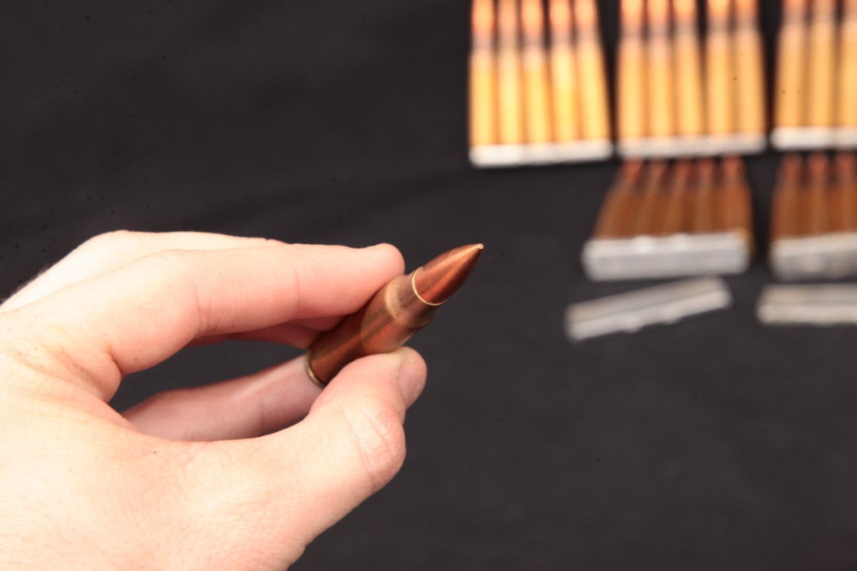 40x 7.5x54mm French Unknown Brand Ammunition On 5x Round Clips Plated ...