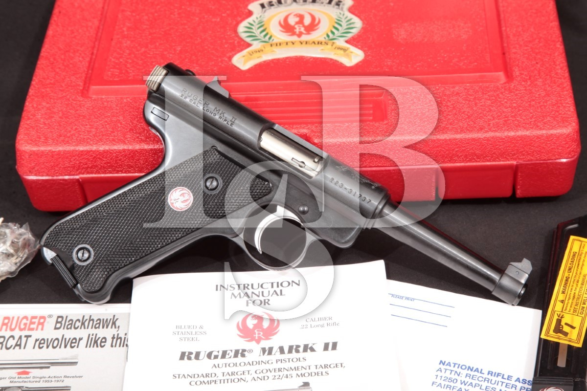 Sturm, Ruger & Co. Mark Ii Mkii 50th Anniversary Red Box, Blue 4 3/4 In ...
