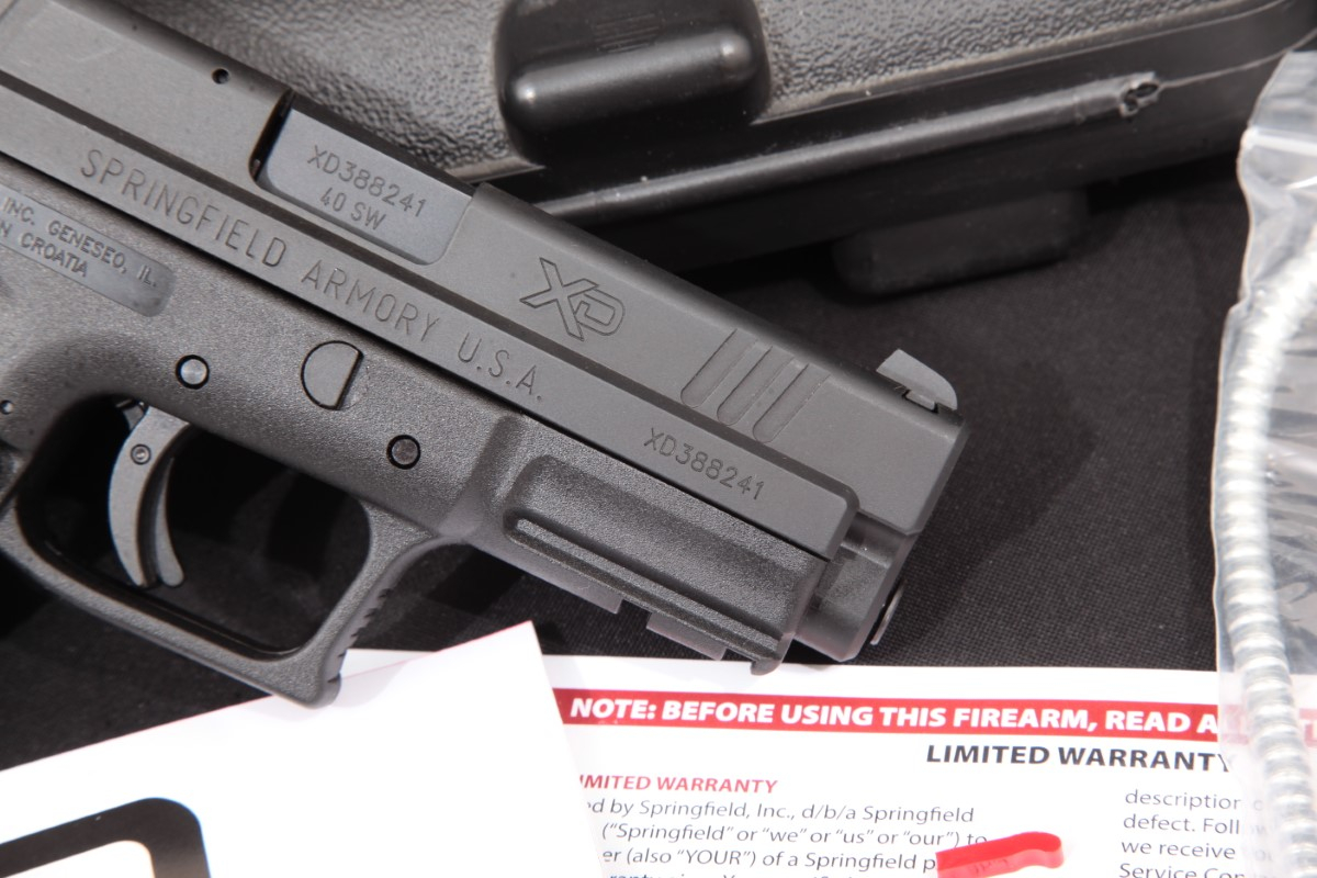Springfield Armory Xd-40 Xd 40 Cat.# Xd9102, Matte Black & Polymer 4 ...