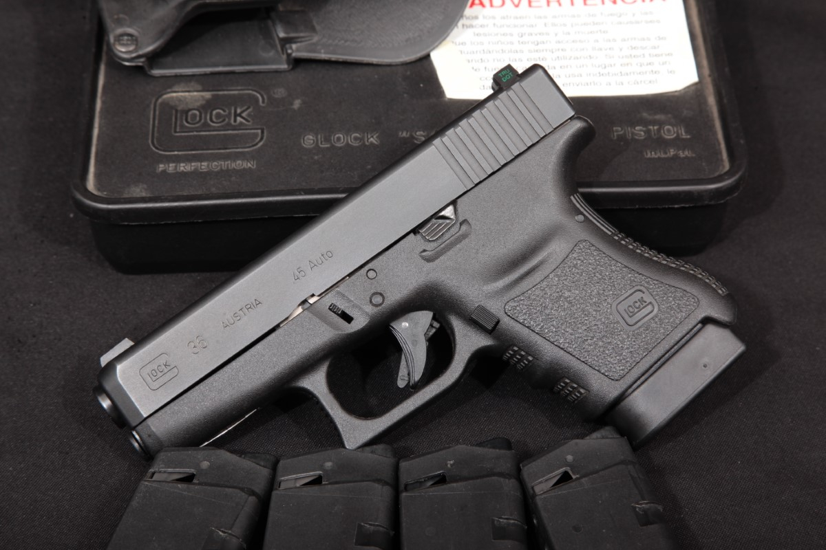 Glock Model 36 G36, Tennifer & Black Polymer 3.78 Striker Fired Sub ...