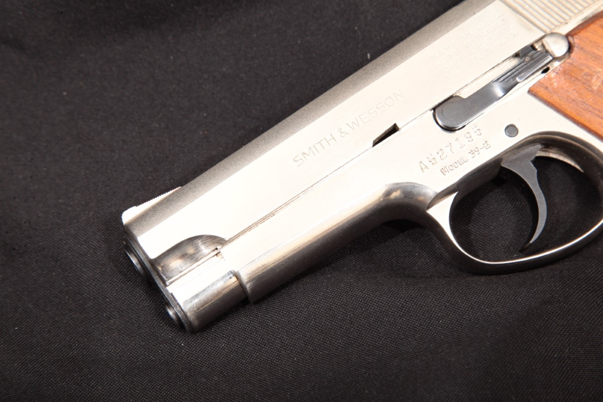 Smith & Wesson S&W Model 39-2, Nickel 4" Alloy Frame Sa/Da Semi ...