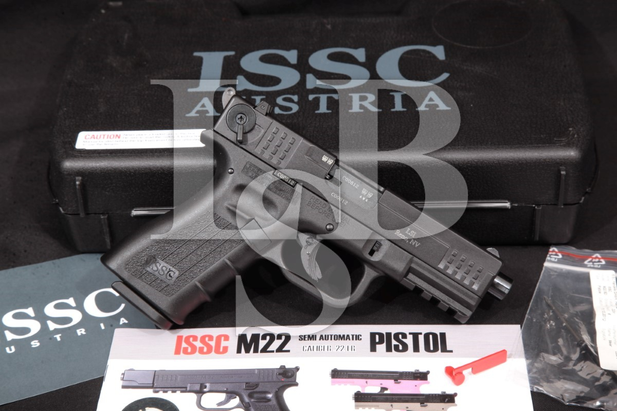 ISSC Austria Model M22 M 22, Black Alloy & Polymer 4” Single Action SA ...