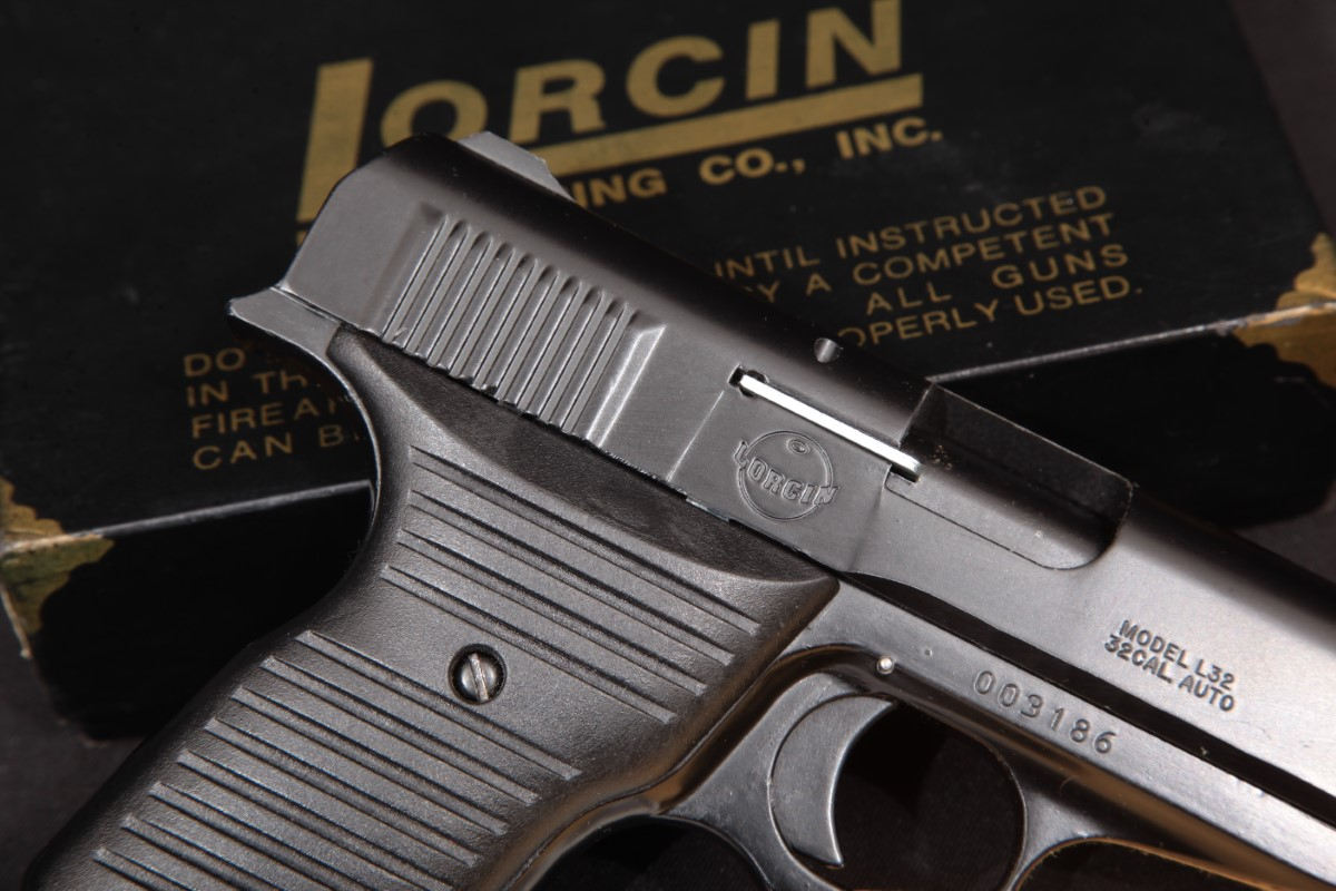 Lorcin Model L32 L 32, Black 3 Detachable Magazine Striker Fired Semi-Automatic Pistol, & Box ...