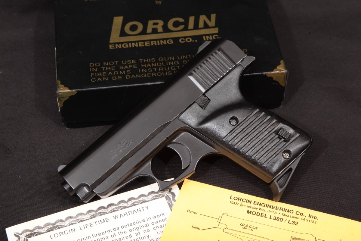 Lorcin Model L32 L 32, Black 3 Detachable Magazine Striker Fired Semi-Automatic Pistol, & Box ...