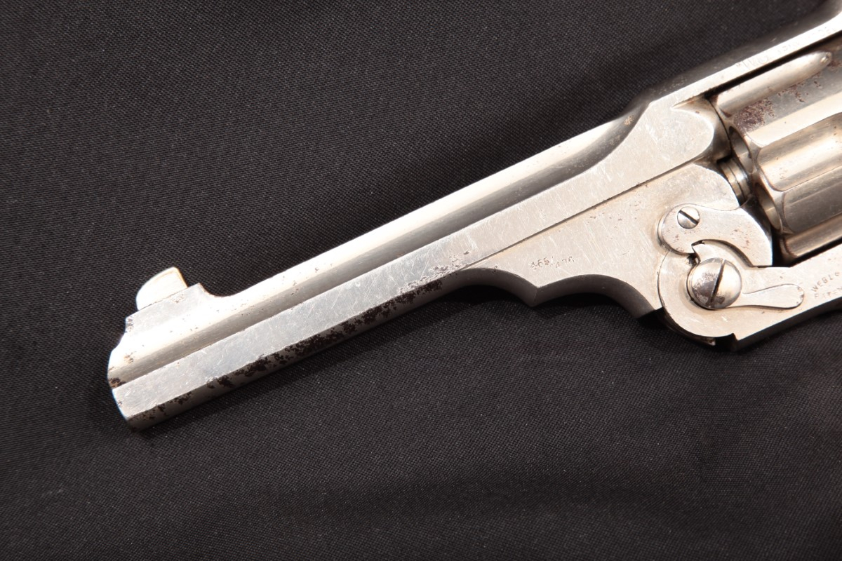 Webley W.G. Army Model Of 1896, Nickel 6 Sa/Da Double Action Revolver ...