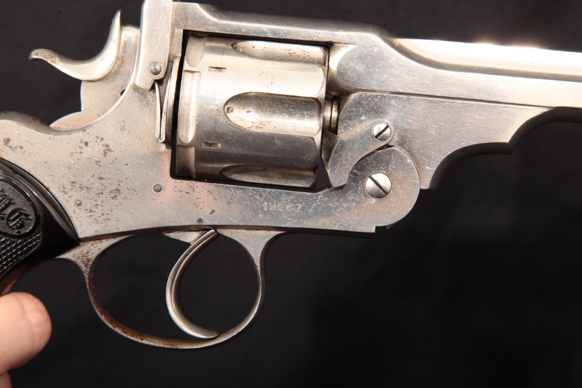 Webley W.G. Army Model Of 1896, Nickel 6 Sa/Da Double Action Revolver ...