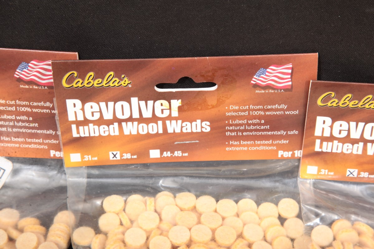 950x .36 Cal. Lubed Wool Wads Cabela'S & Bridger'S Best Black Powder ...