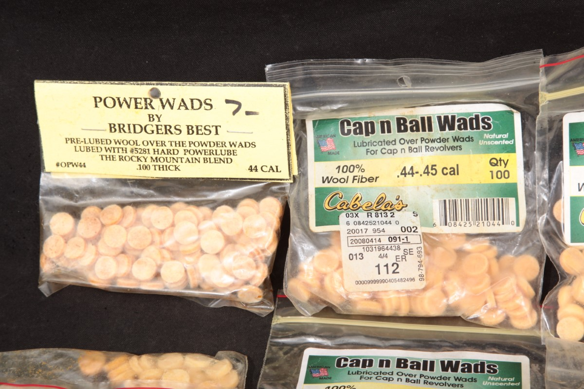 1300x .44-.45 Lubed Wool Wads Cabela`S & Bridger`S Best Black Powder ...