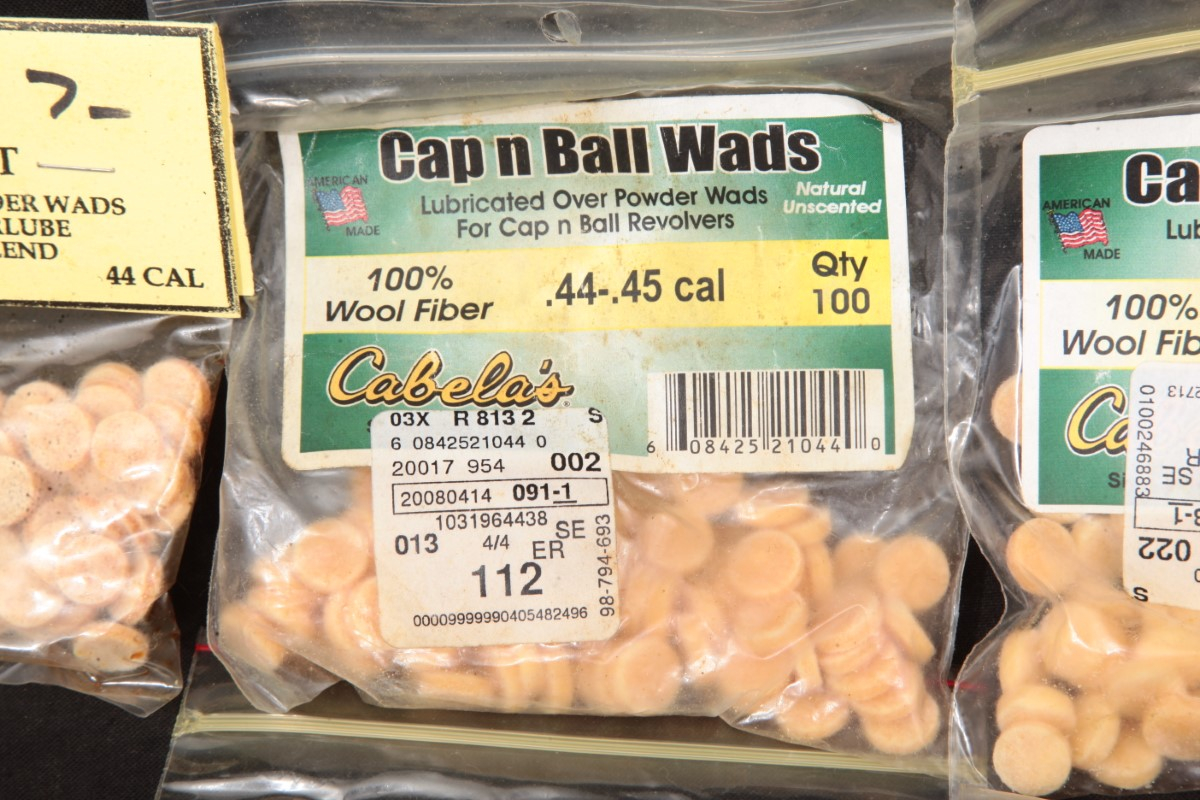 1300x .44-.45 Lubed Wool Wads Cabela`S & Bridger`S Best Black Powder ...