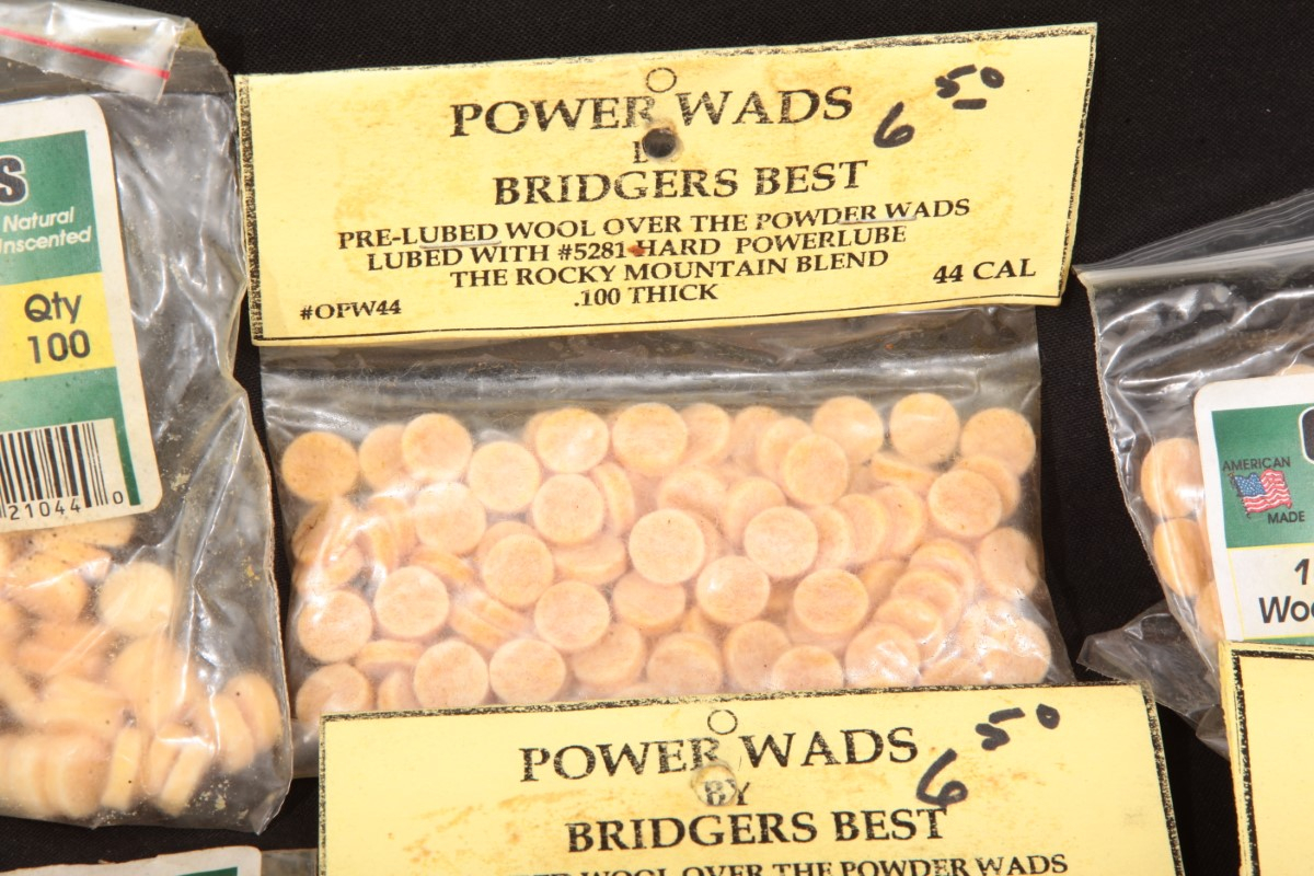 1300x .44-.45 Lubed Wool Wads Cabela`S & Bridger`S Best Black Powder ...