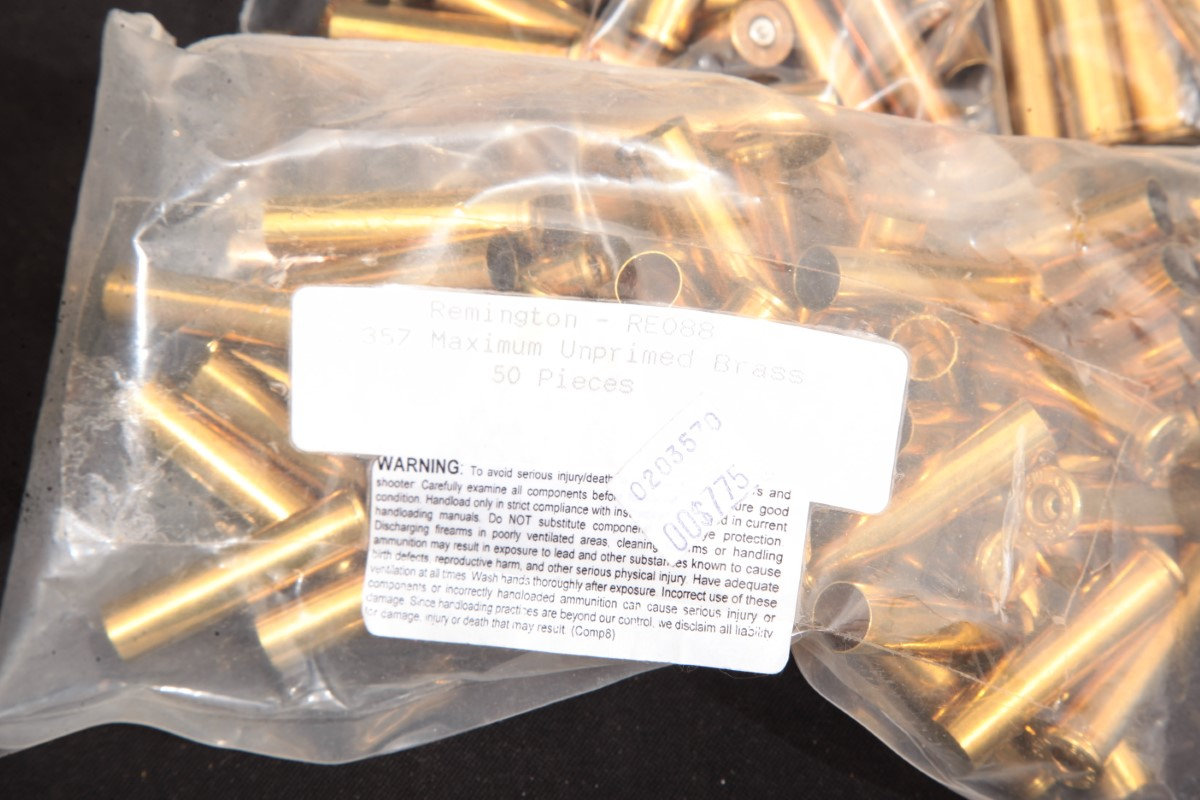 230x .357 Max New Unprimed & Fired Brass Cases Rem, Win. .357 Maximum ...