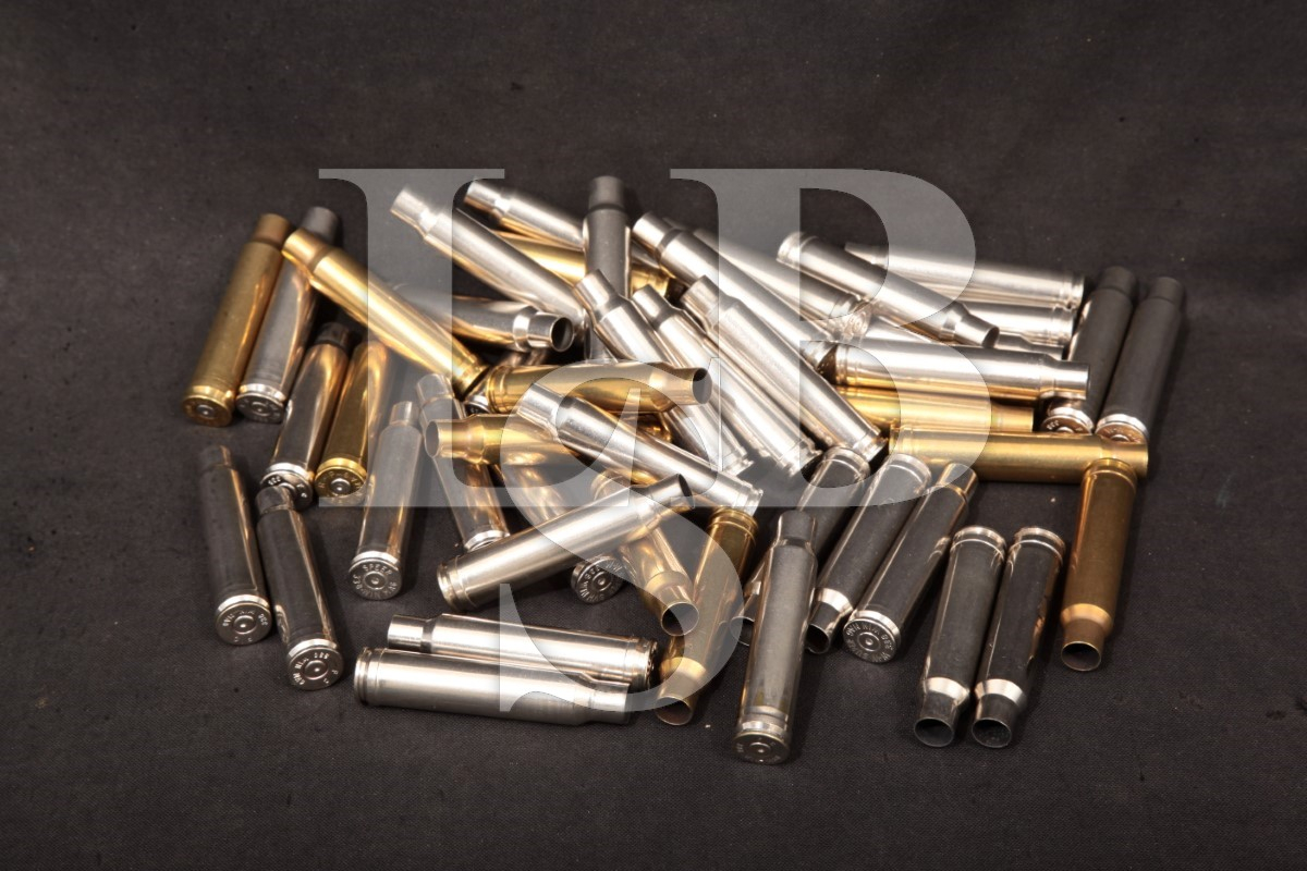 50x .338 Win. Mag. Fed. & Rem. Fired Brass & Nickel Cases .338 ...