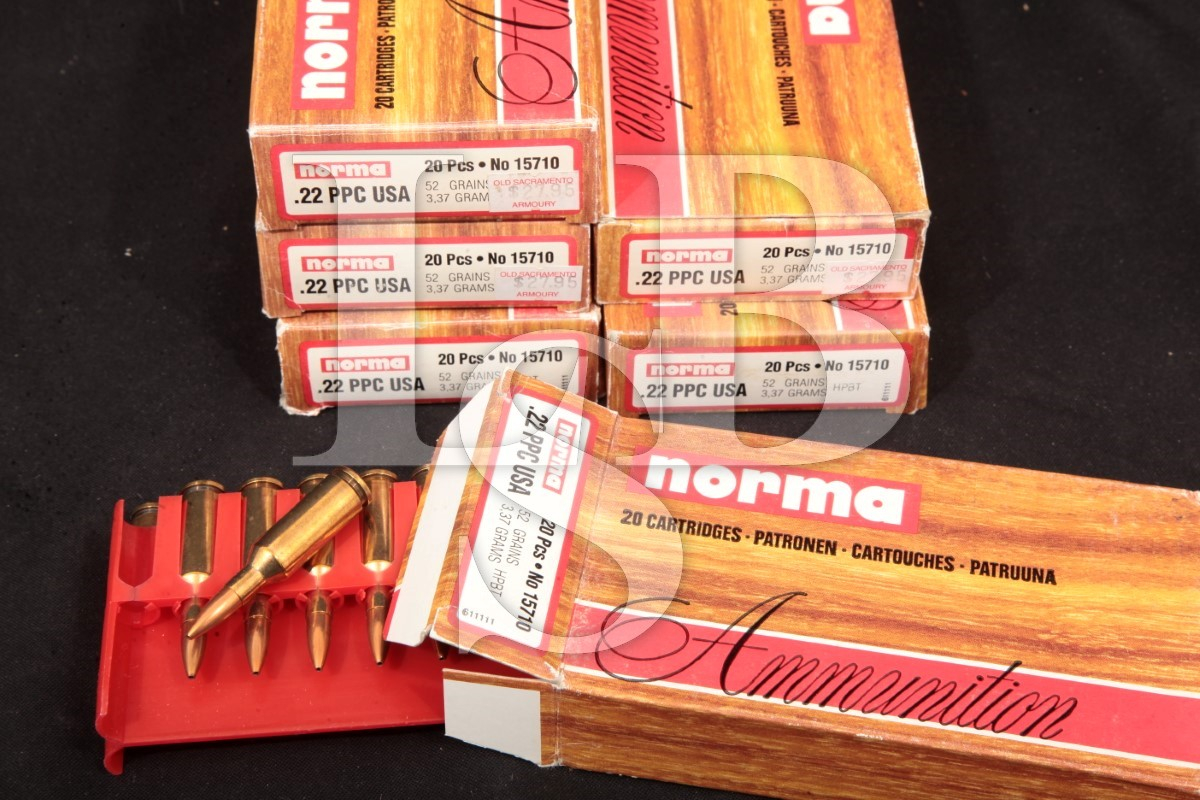 120x .22 Ppc Usa Norma Ammunition 52 Grain Hp Bt Bullets .22 Ppc Ammo ...