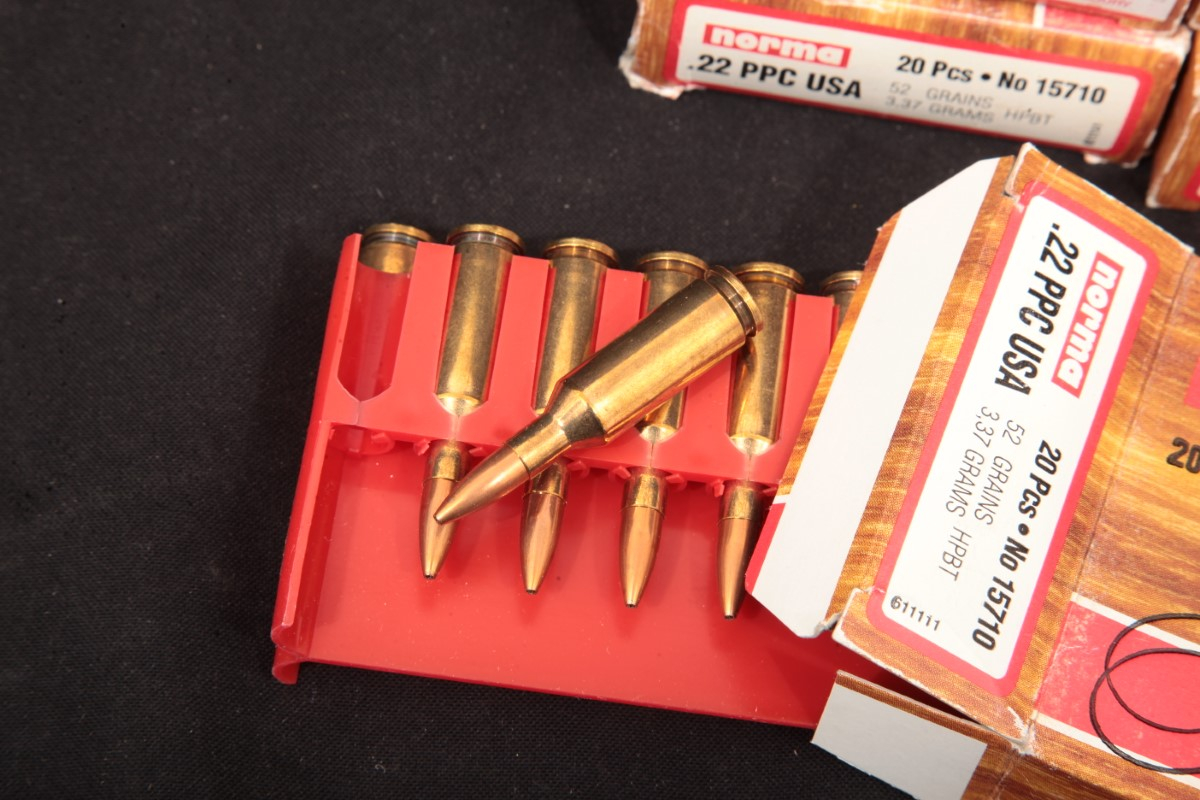 120x .22 Ppc Usa Norma Ammunition 52 Grain Hp Bt Bullets .22 Ppc Ammo ...