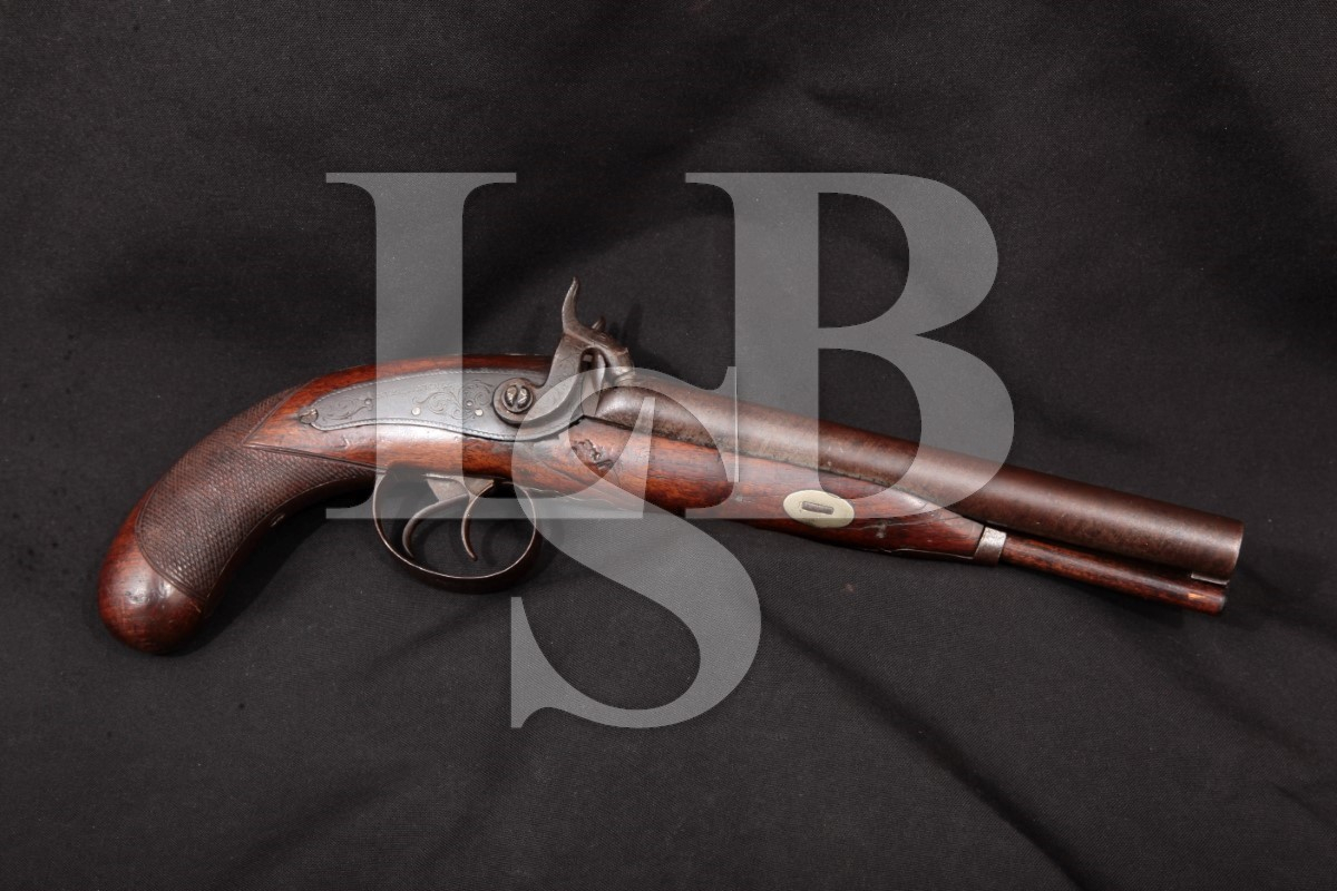 Unknown Henry Elwell Back Action Howdah, Browned 8" Double Barrel ...