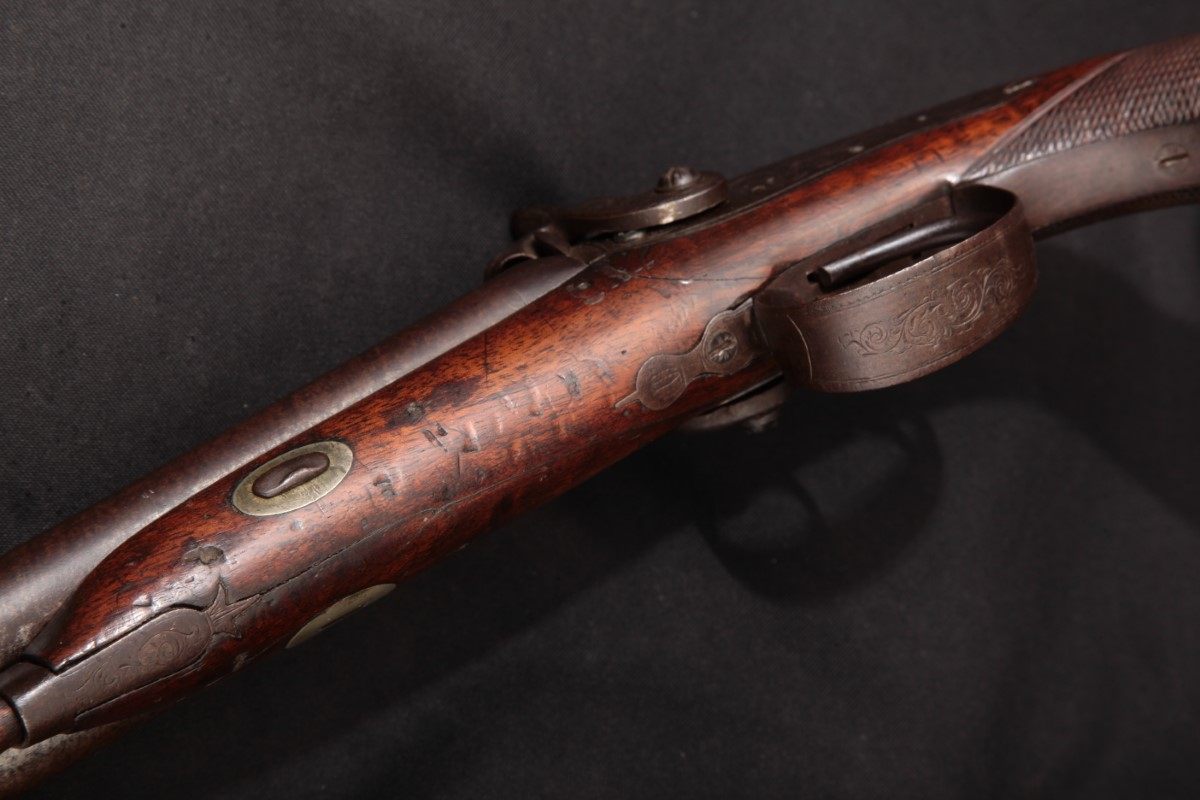 Unknown Henry Elwell Back Action Howdah, Browned 8" Double Barrel ...