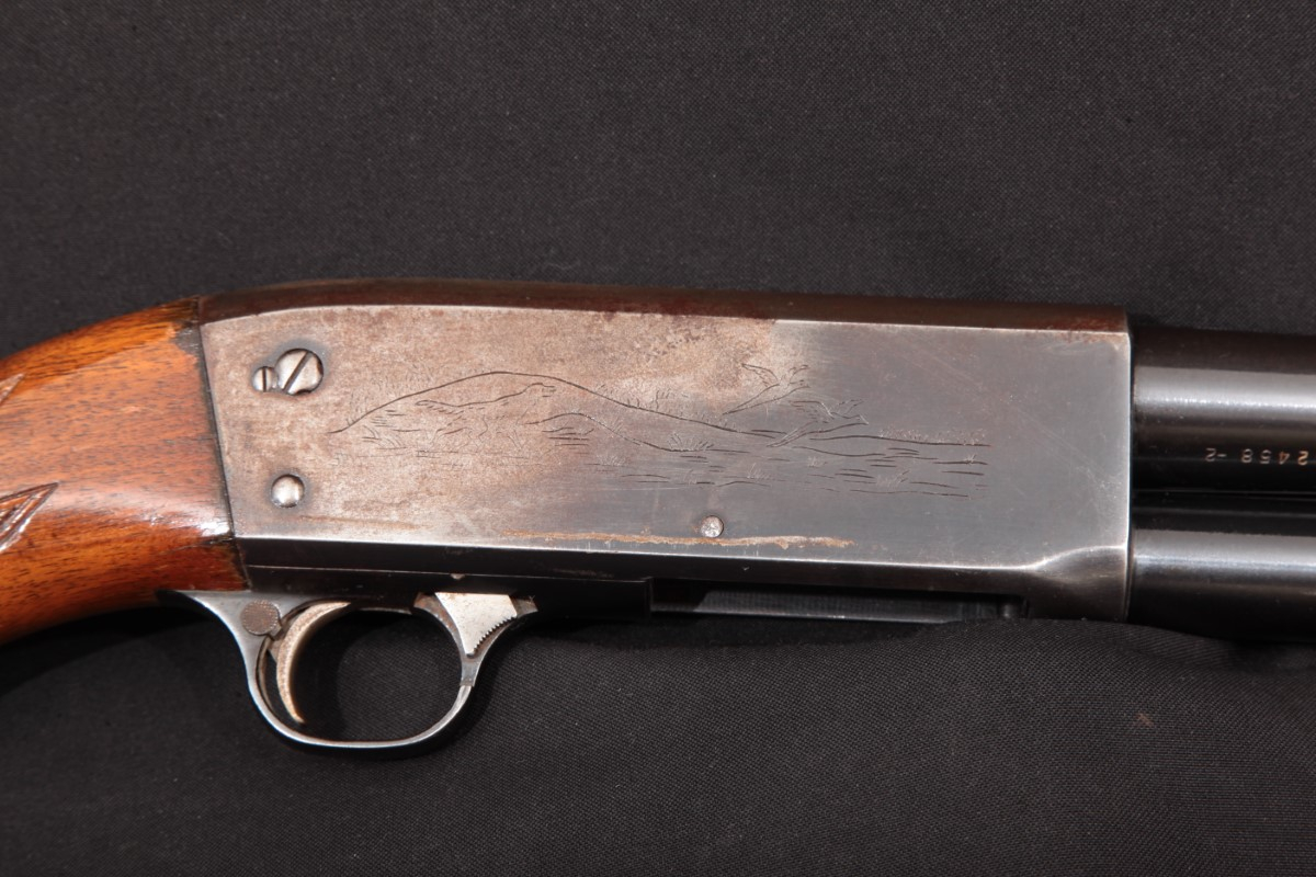 Ithaca Model 37 Featherlight, Blue 28" Slam-Fire Pump/Slide Action ...