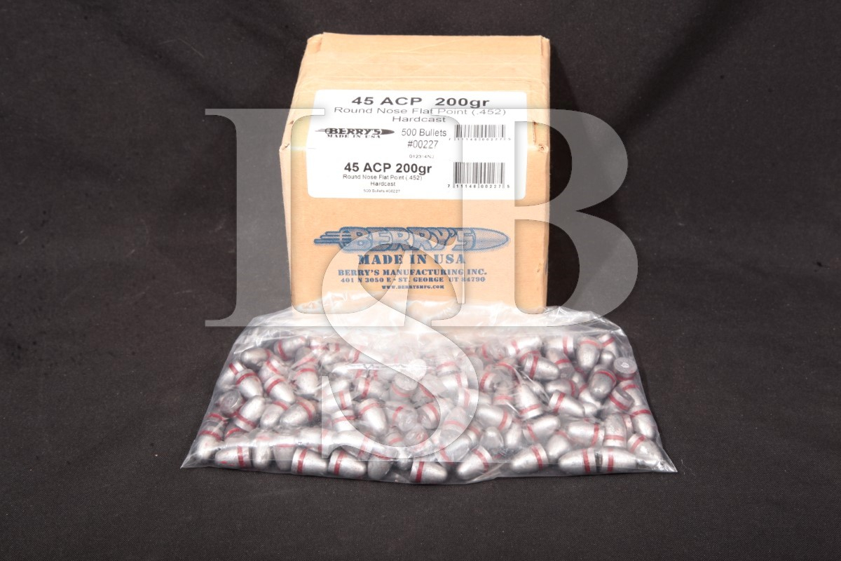 640x .45 Auto Lead Bullets Berrys & Unknown .454 Dia. 200 & 225 Grain ...