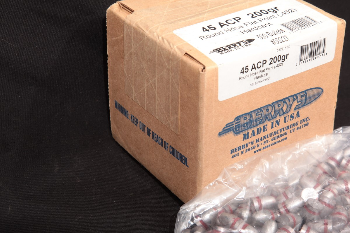 640x .45 Auto Lead Bullets Berrys & Unknown .454 Dia. 200 & 225 Grain ...