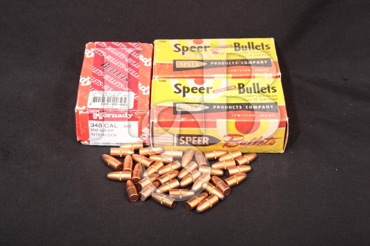 280x .348 Caliber Bullets Hornady, Speer, Unknown, 180-220 Grain Sp ...