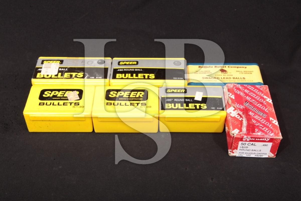 580 .50 Caliber Lead Round Balls Speer, Hornady, Buffalo .490 & .495 ...
