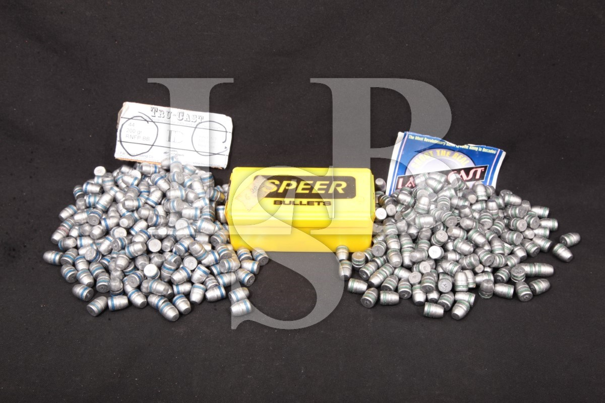550x .44 Caliber Bullets Laser-Cast, Tru-Cast, Speer 200 Gr. Lead Rn ...