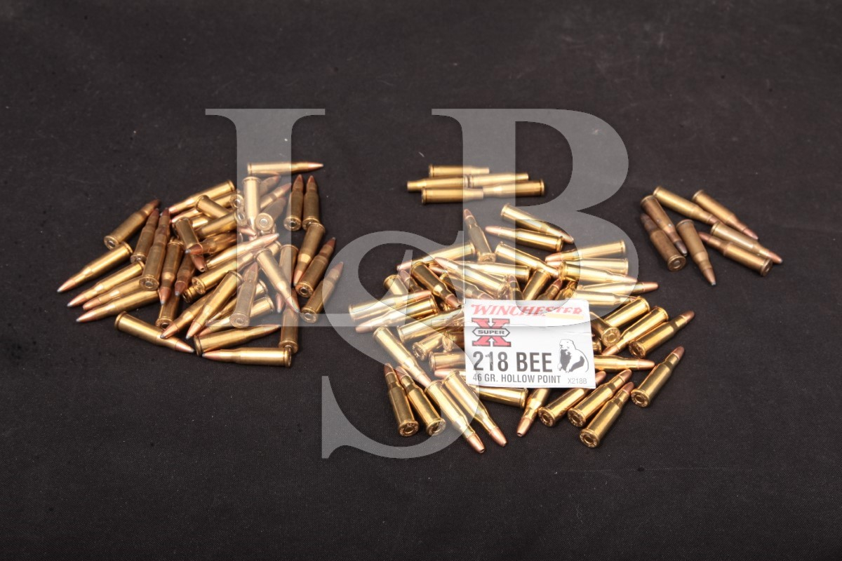 102x .218 Bee Ammunition Winchester Mixed Jhp & Jsp Bullets & 5x Fired ...