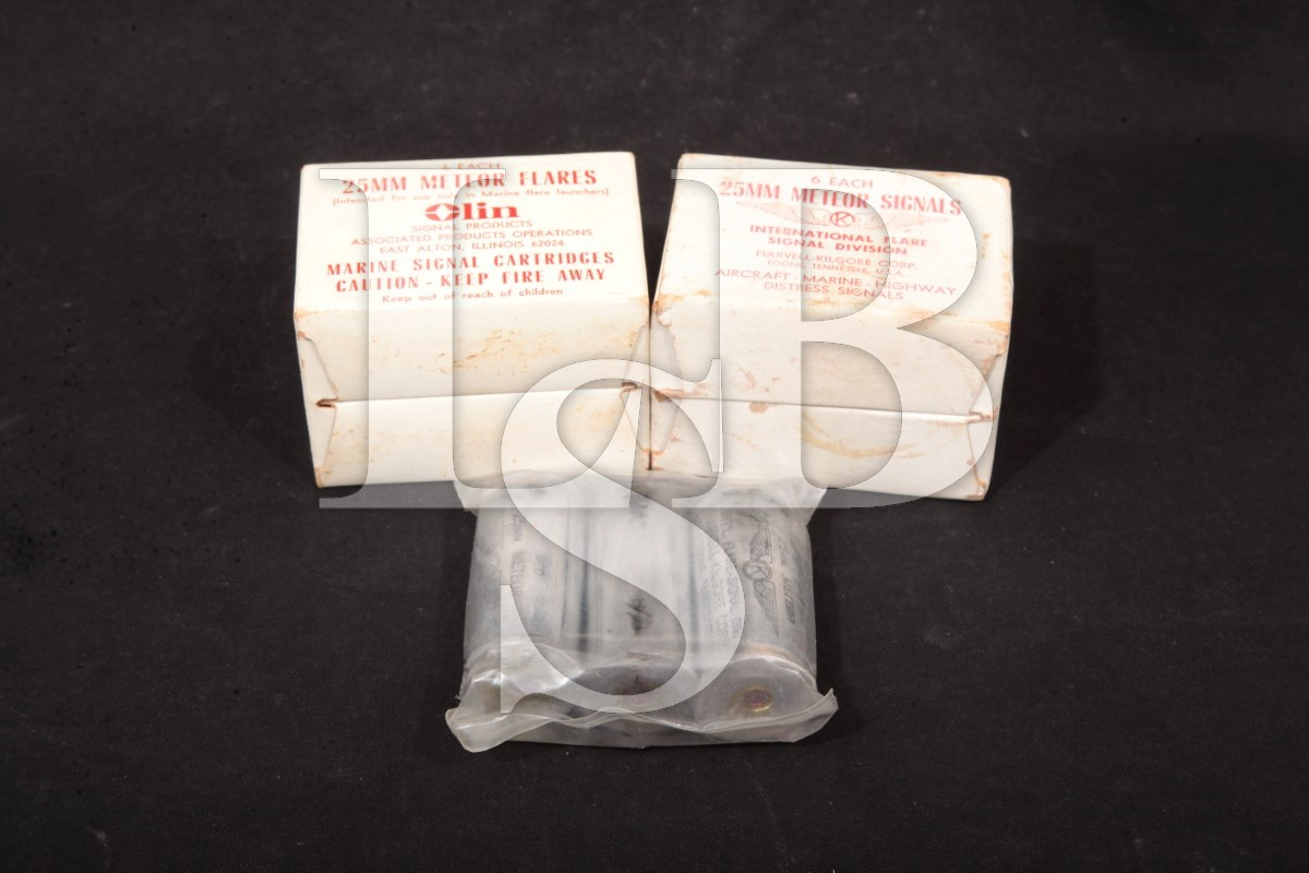 14x .25mm Red Meteor Signal Flares Olin & Harvell-Kilgore .25mm Signal ...