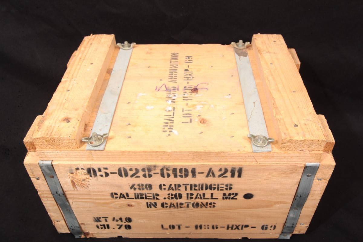 480x .30 Ball M2 Ammunition .30-06 Springfield Greek In 2x Spam Cans ...