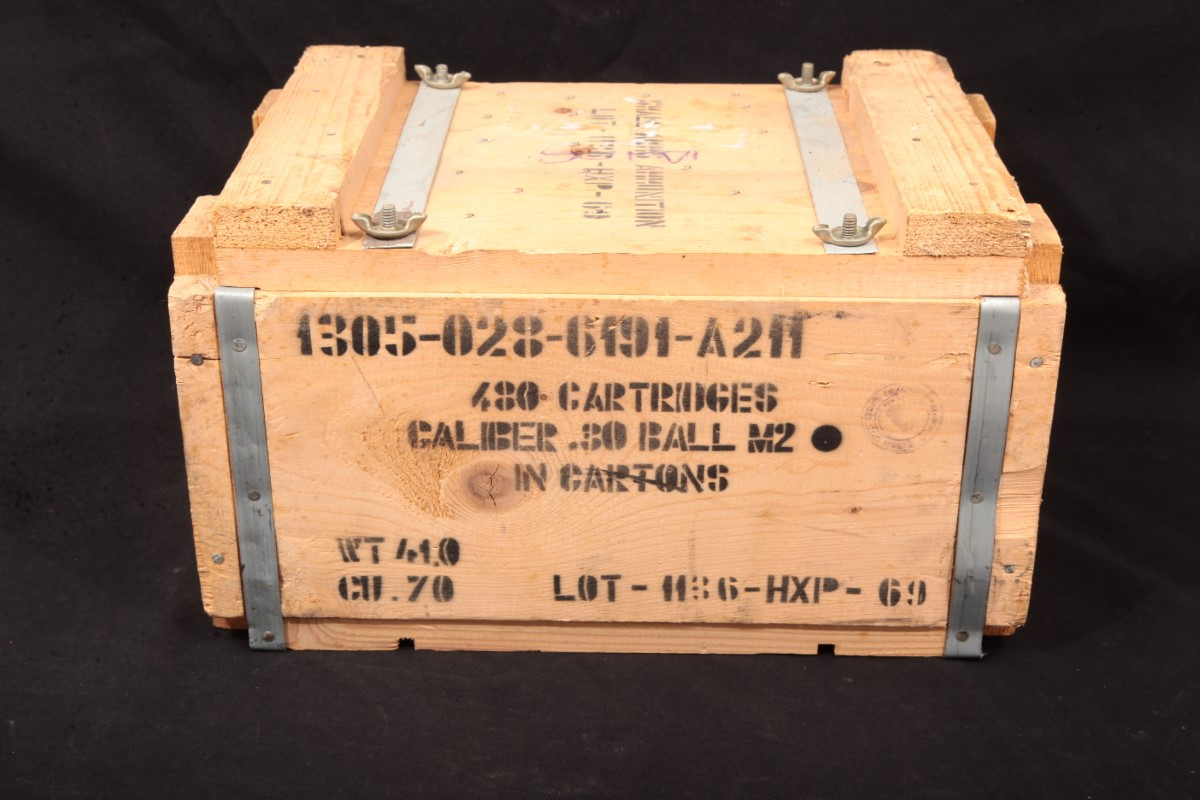 480x .30 Ball M2 Ammunition .30-06 Springfield Greek In 2x Spam Cans ...