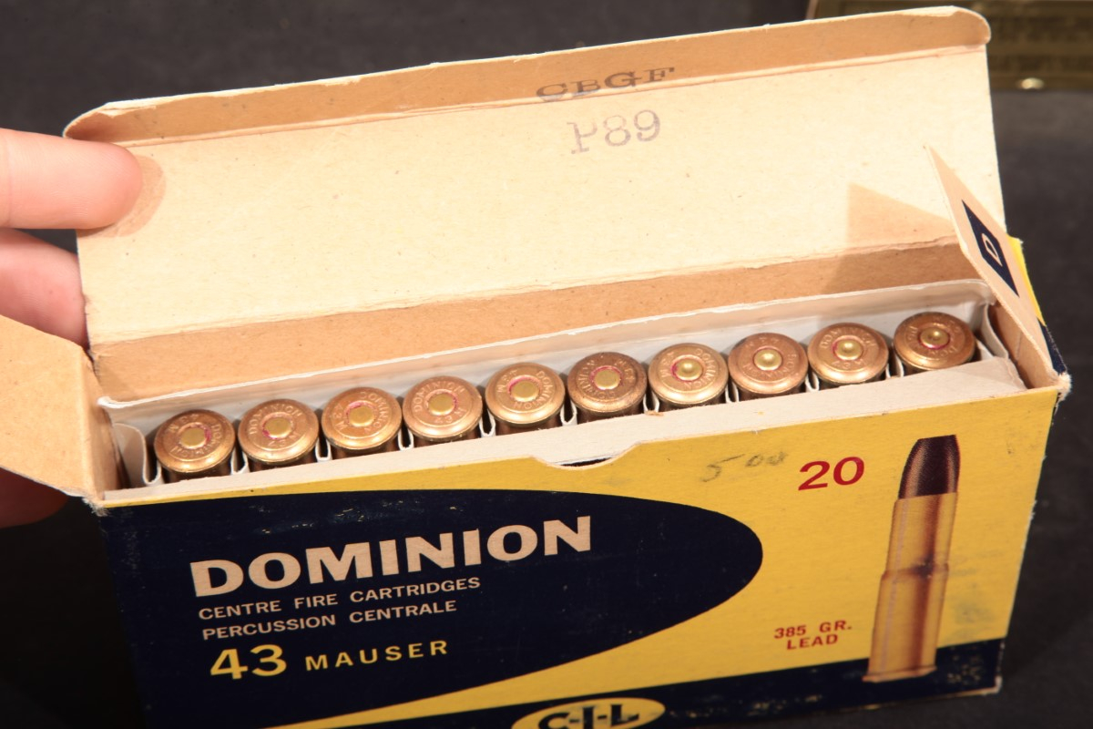 35x Very Rare .43 Mauser Ammunition Canadian Dominion & Imperial ...